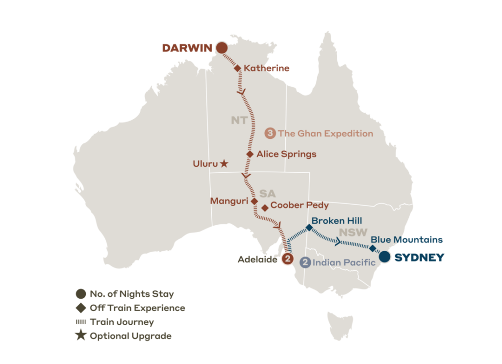 THE GHAN EXPEDITION & INDIAN PACIFIC – DARWIN TO SYDNEY